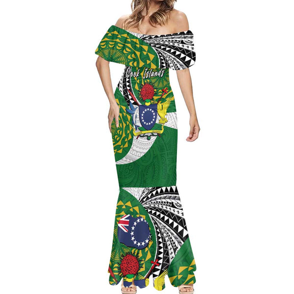 Cook Islands Independence Day Mermaid Dress National Flag and Emblem ...