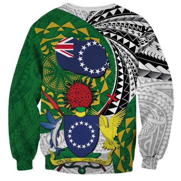 Cook Islands Independence Day Sweatshirt National Flag and Emblem with ...