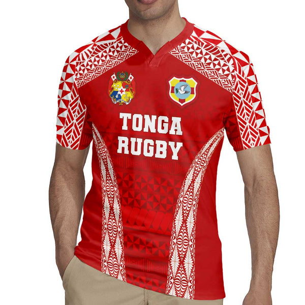 Custom Tonga Pacific Rugby 2024 Rugby Jersey Ngatu Tribal Pattern LT03