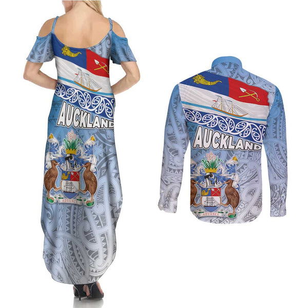 New Zealand Auckland Couples Matching Summer Maxi Dress and Long Sleeve ...