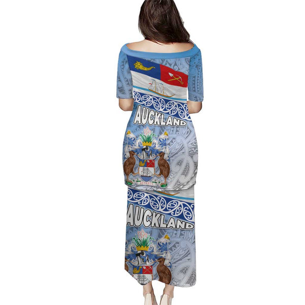 New Zealand Auckland Puletasi Auckland's Flag and Coat of Arms - Koru ...