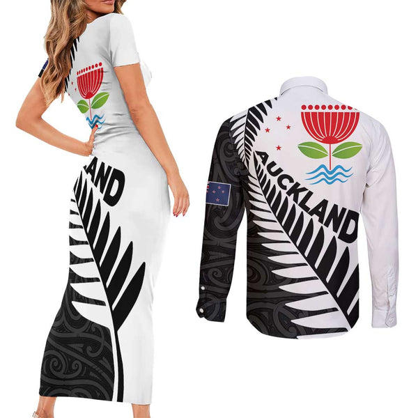 New Zealand Auckland Couples Matching Short Sleeve Bodycon Dress and ...