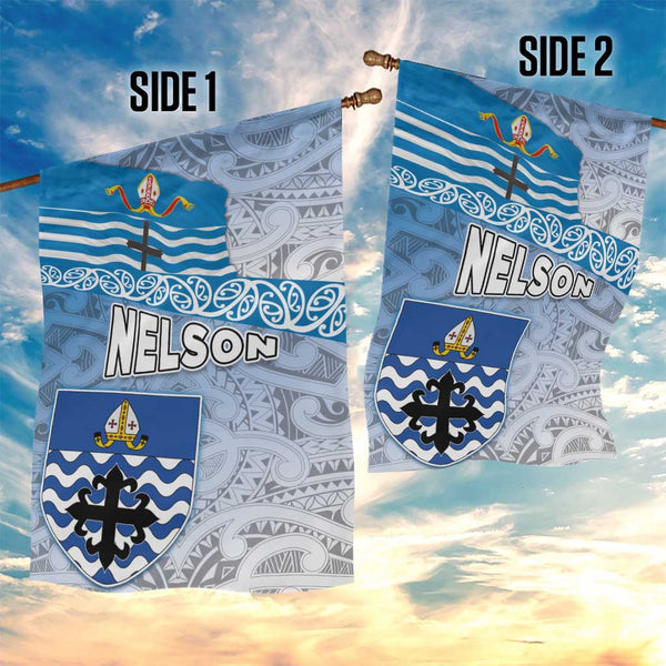 New Zealand Nelson Garden Flag Nelson's Flag and Seal - Maori Art ...