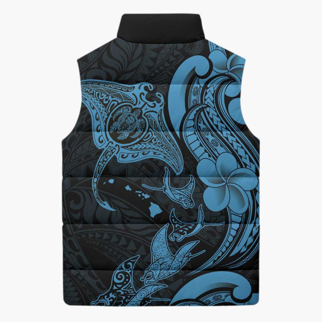 Home / Products / Hawaiian Manta Rays Sleeveless Puffer Jacket Tribal ...