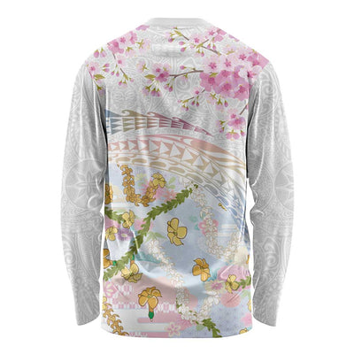 Hawaiian and Japanese Culture Together Long Sleeve Shirt Tribal Motifs ...