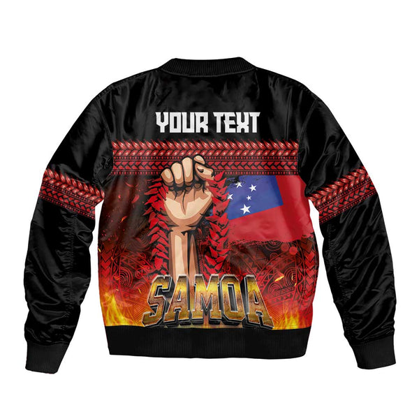 Personalised Samoan Spirit - Samoa Tribal Heritage Sleeve Zip Bomber ...