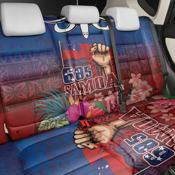 Proud of Samoa Back Car Seat Cover Ula Nifo with Samoa 685 and Hibiscus ...