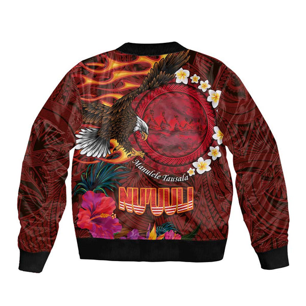 American Samoa Manulele Tausala Nu'uuli Bomber Jacket Tatau Art Pattern ...