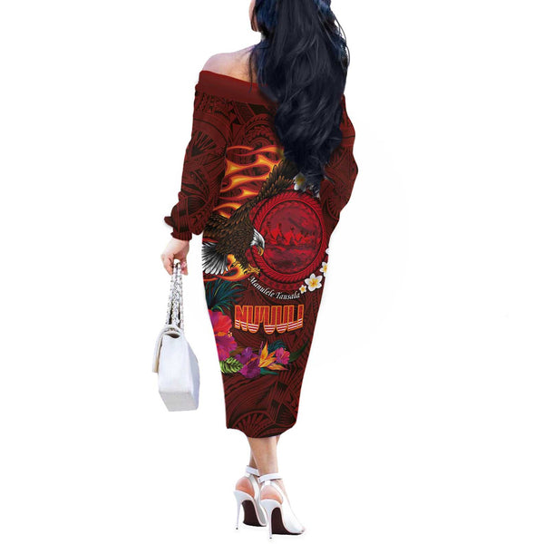 American Samoa Manulele Tausala Nu'uuli Off The Shoulder Long Sleeve ...