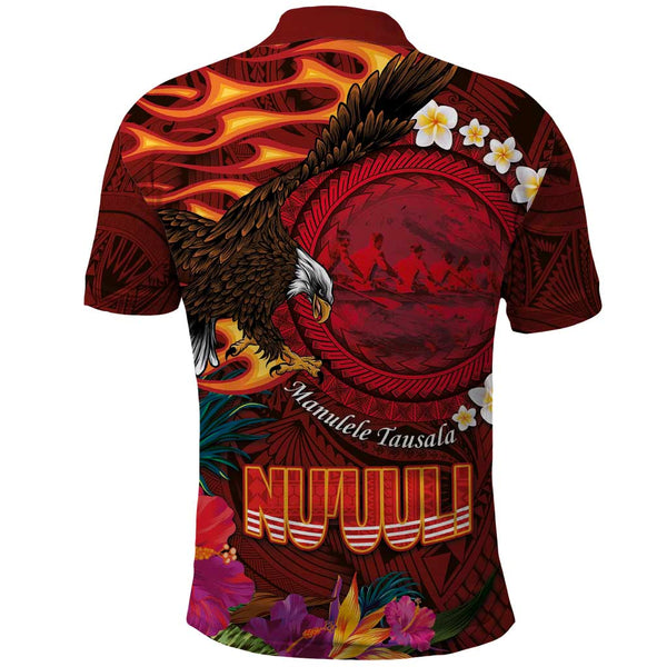 American Samoa Manulele Tausala Nu'uuli Polo Shirt Tatau Art Pattern ...