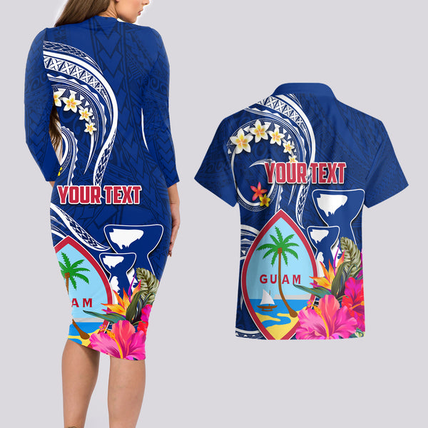 Personalised Guam Liberation Couples Matching Long Sleeve Bodycon Dress ...