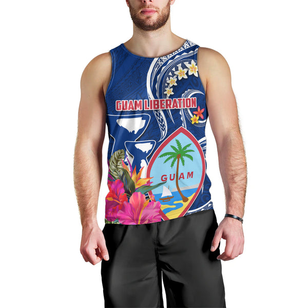 Personalised Guam Liberation Men Tank Top Latte Stone and Guahan Seal ...
