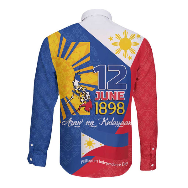 Philippines Independence Day Long Sleeve Button Shirt Araw ng Kalayaan ...