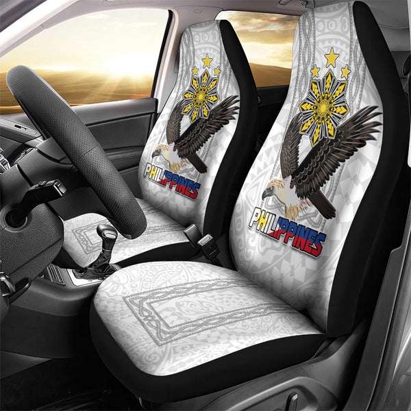 Philippines Eagle Week Car Seat Cover Polynesian Pattern Barong Style LT03