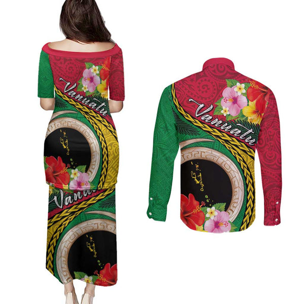 Vanuatu Tribal Boar Tusk Couples Matching Puletasi and Long Sleeve ...
