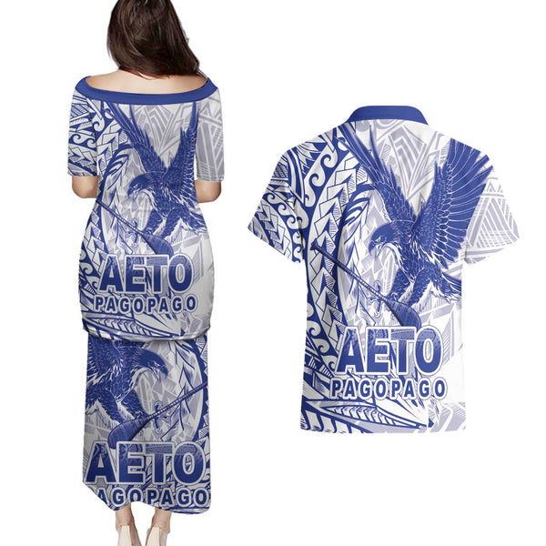 American Samoa Pago Pago Aeto Couples Matching Puletasi and Hawaiian ...