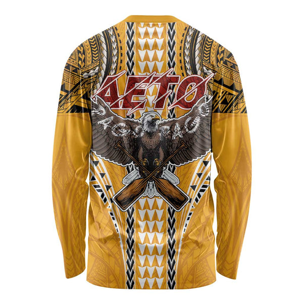 American Samoa Pago Pago Aeto Long Sleeve Shirt Bald Eagle with ...