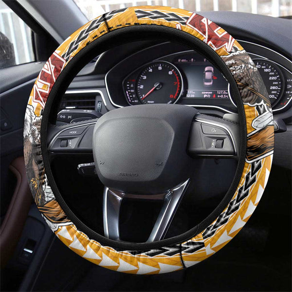 American Samoa Pago Pago Aeto Steering Wheel Cover Bald Eagle with ...
