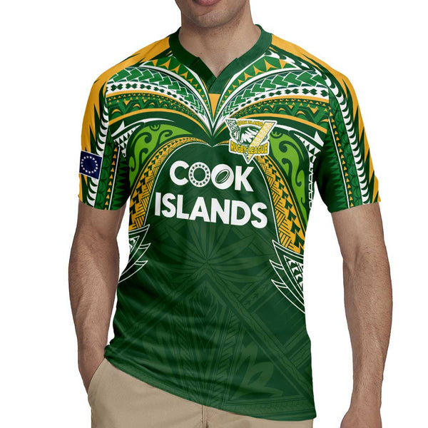 Custom Cook Islands Rugby League Rugby Jersey Tatau Tribal Motifs-Dark ...