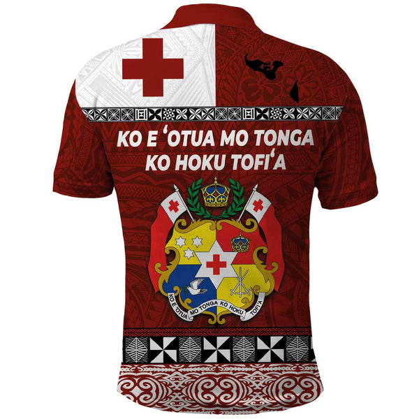Tongan Culture Polo Shirt Ngatu Art Tattoo and Emblem of Tonga LT03