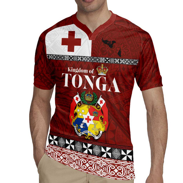 Tongan Culture Rugby Jersey Ngatu Art Tattoo and Emblem of Tonga LT03