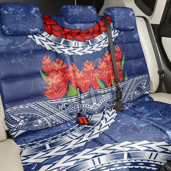 Samoan Tapa Back Car Seat Cover Ula Fala and Teuila Flower LT03