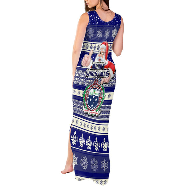 Samoa Christmas Tank Maxi Dress The Santa Coat of Arms with Samoa ...