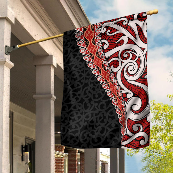 New Zealand Maori Stylized Koru Garden Flag LT03