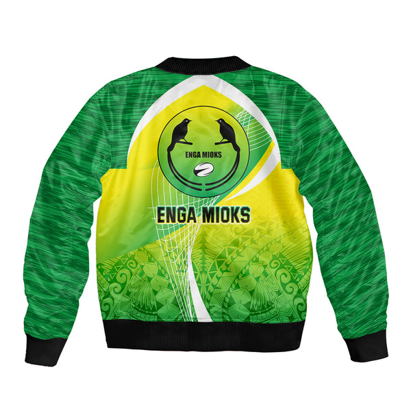 Enga Mioks Rugby Bomber Jacket Papua New Guinea Polynesian Tattoo LT03