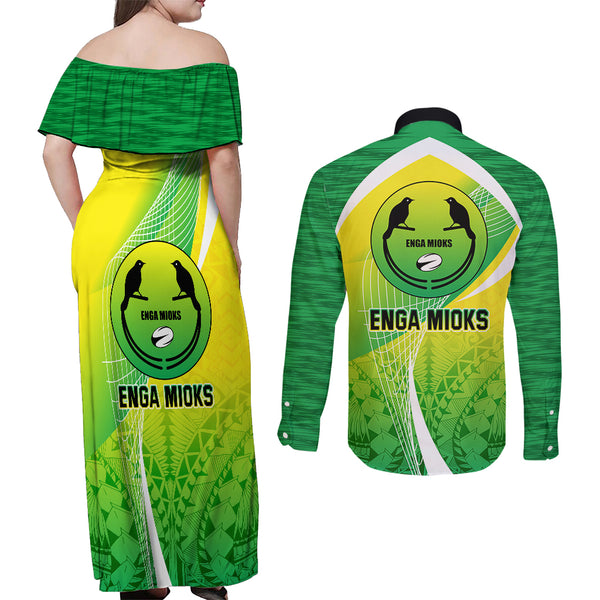 Enga Mioks Rugby Couples Matching Off Shoulder Maxi Dress and Long ...