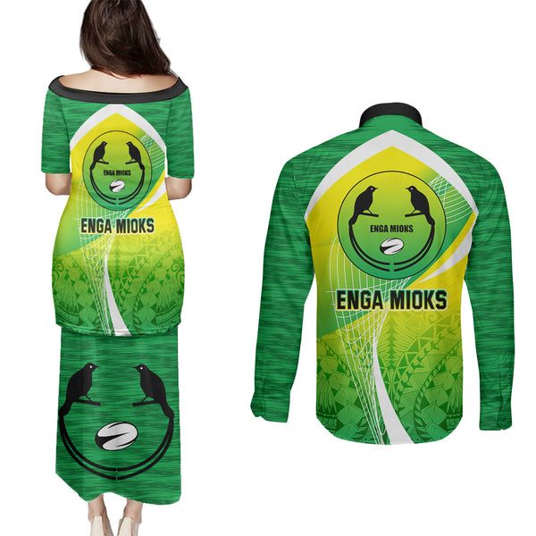 Enga Mioks Rugby Couples Matching Puletasi Dress and Long Sleeve Button ...