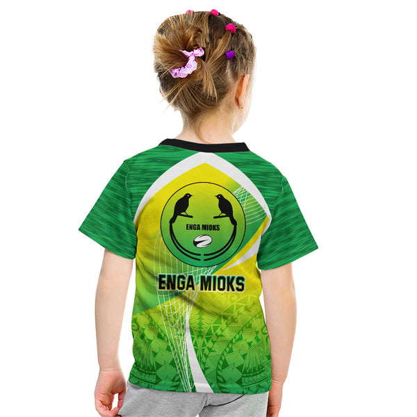 Enga Mioks Rugby Kid T Shirt Papua New Guinea Polynesian Tattoo LT03
