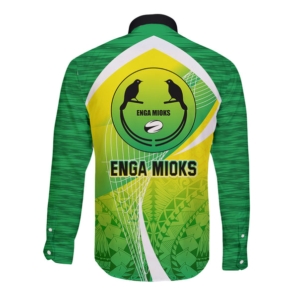 Enga Mioks Rugby Long Sleeve Button Shirt Papua New Guinea Polynesian ...