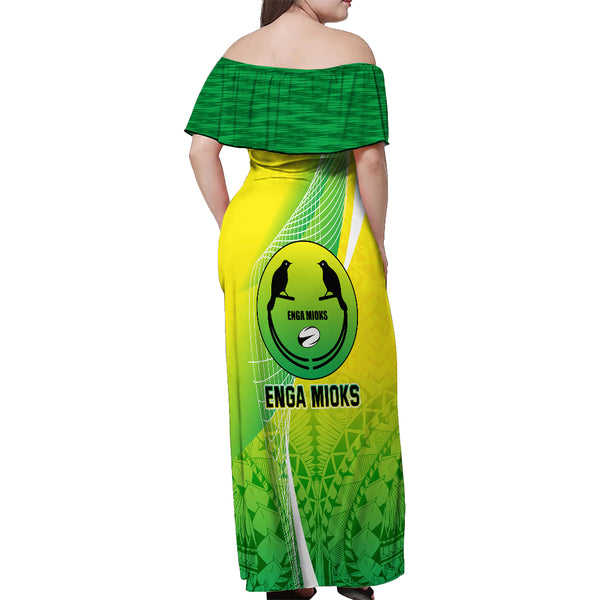 Enga Mioks Rugby Off Shoulder Maxi Dress Papua New Guinea Polynesian ...