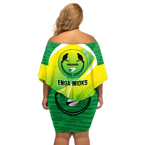 Enga Mioks Rugby Off Shoulder Short Dress Papua New Guinea Polynesian ...