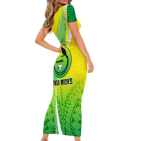 Enga Mioks Rugby Short Sleeve Bodycon Dress Papua New Guinea Polynesian ...