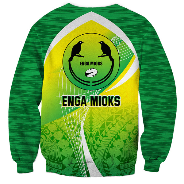 Enga Mioks Rugby Sweatshirt Papua New Guinea Polynesian Tattoo LT03