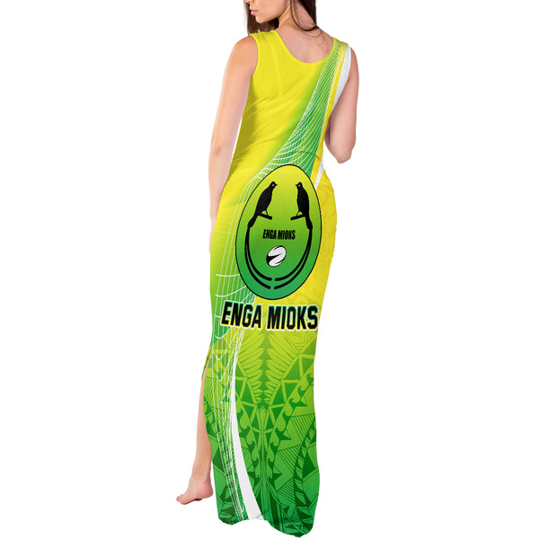 Enga Mioks Rugby Tank Maxi Dress Papua New Guinea Polynesian Tattoo LT03