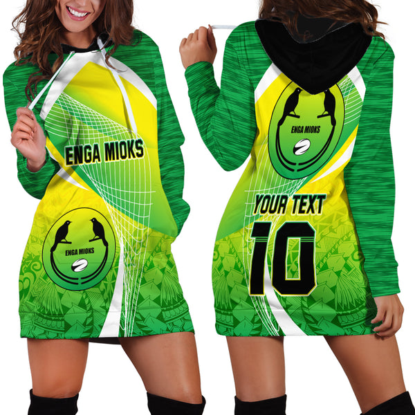 Custom Enga Mioks Rugby Hoodie Dress Papua New Guinea Polynesian Tattoo ...