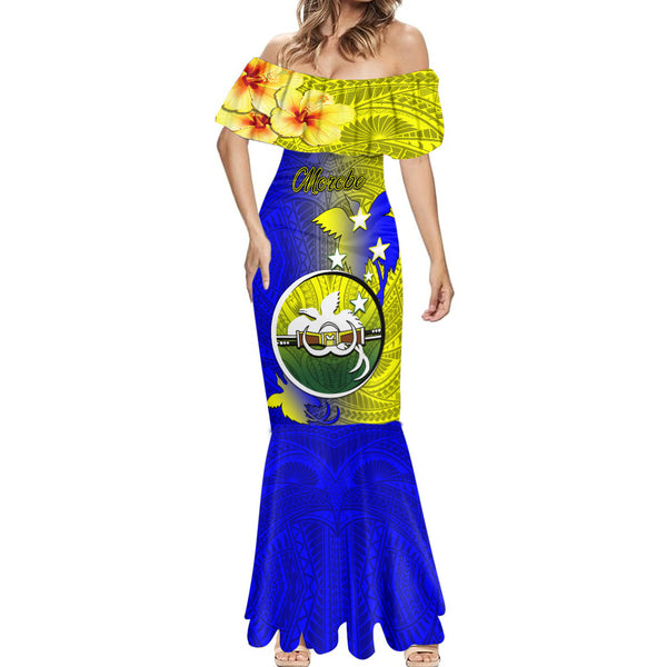 Personalized Papua New Guinea Morobe Province Mermaid Dress Mix Coat Of ...