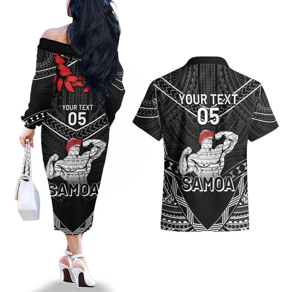 Custom Samoa Wrestling Couples Matching Off The Shoulder Long Sleeve ...