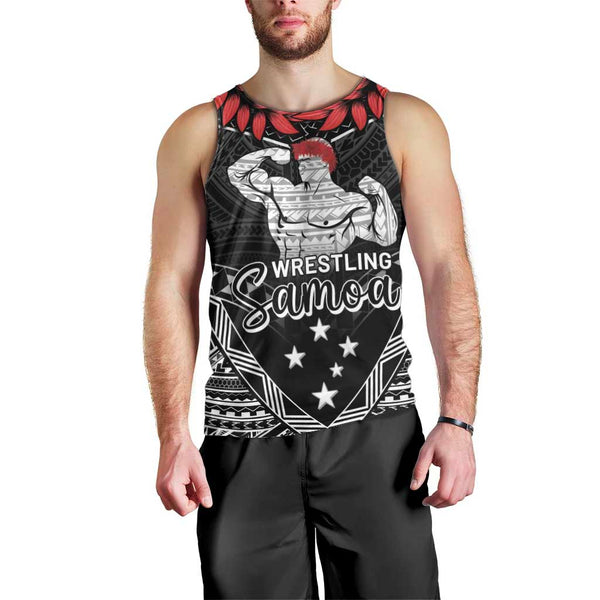 Custom Samoa Wrestling Men Tank Top Samoan Wrestler Ulafala Style LT05