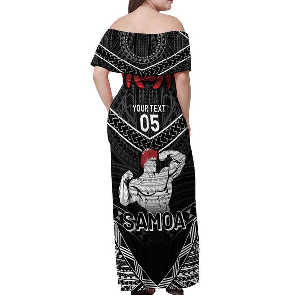 Custom Samoa Wrestling Off Shoulder Maxi Dress Samoan Wrestler Ulafala ...