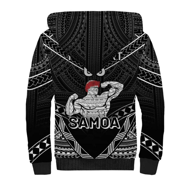 Custom Samoa Wrestling Sherpa Hoodie Samoan Wrestler Ulafala Style LT05