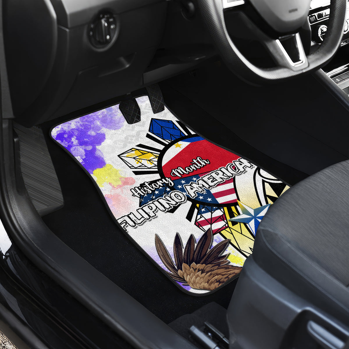 Filipino American History Month Car Mats The Eight-Rayed Sun Flags With ...