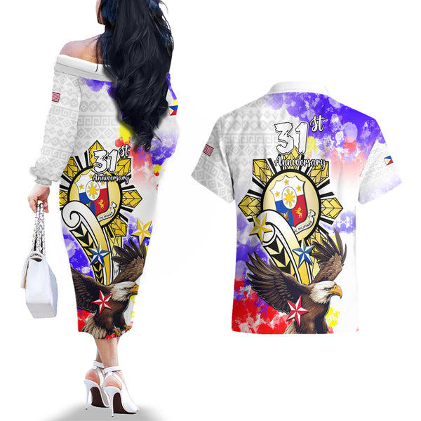 Filipino American History Month Couples Matching Off The Shoulder Long ...