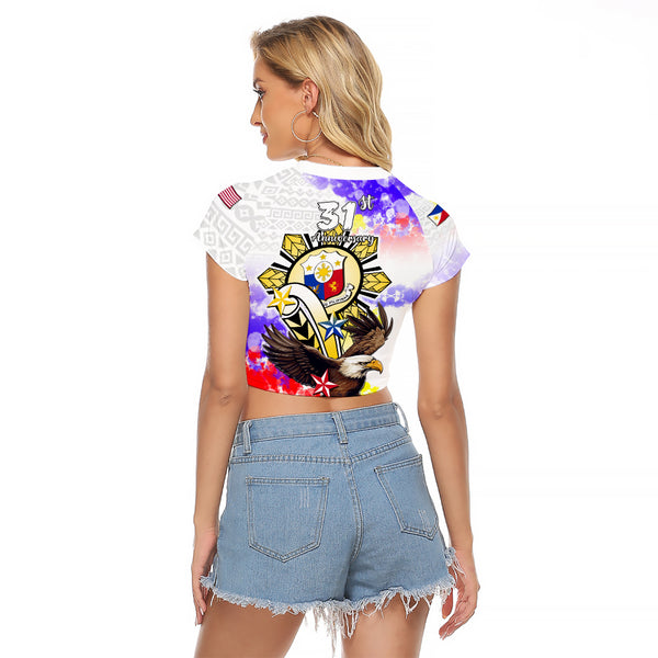 Filipino American History Month Raglan Cropped T Shirt The Eight-Rayed ...