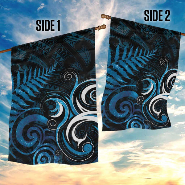 New Zealand Sea Week Garden Flag Maori Wave Pattern Ocean Blue LT05