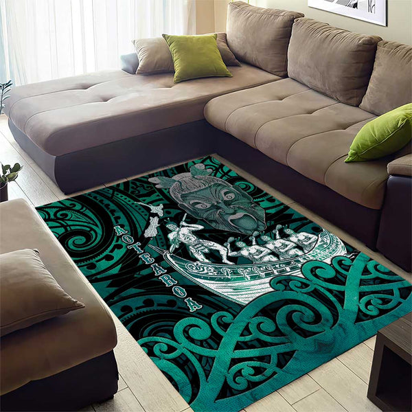 New Zealand Waka Racing Area Rug Maori Warriors LT05