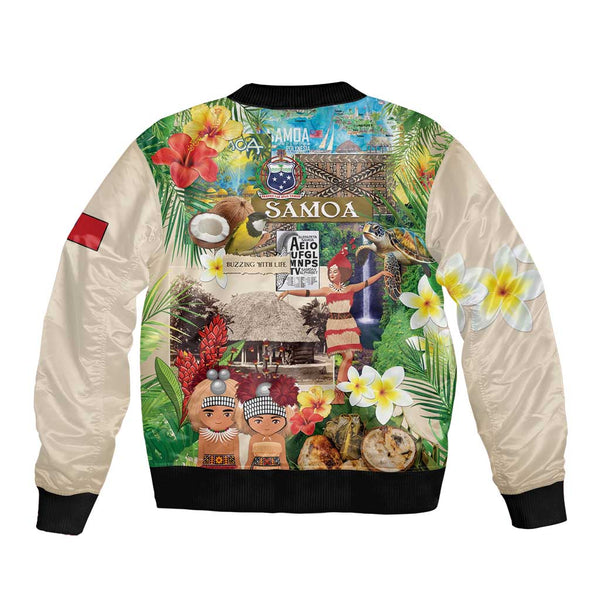 Samoa Culture Sleeve Zip Bomber Jacket Embracing The Spirit LT05